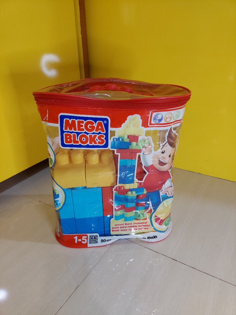 MEGA BLOKS BIG BUILDING BAG 80 PCS, Toys & Collectibles, Mainan di ...