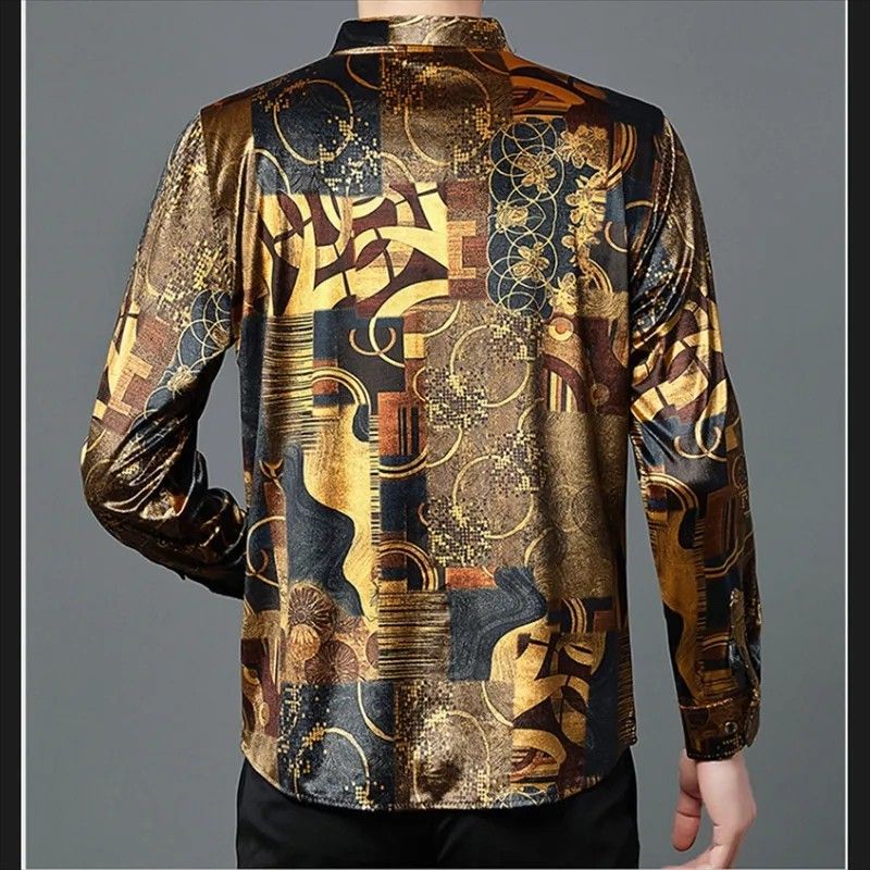 Men gold shirt instyle, Men's Fashion, Tops & Sets, Tshirts & Polo ...