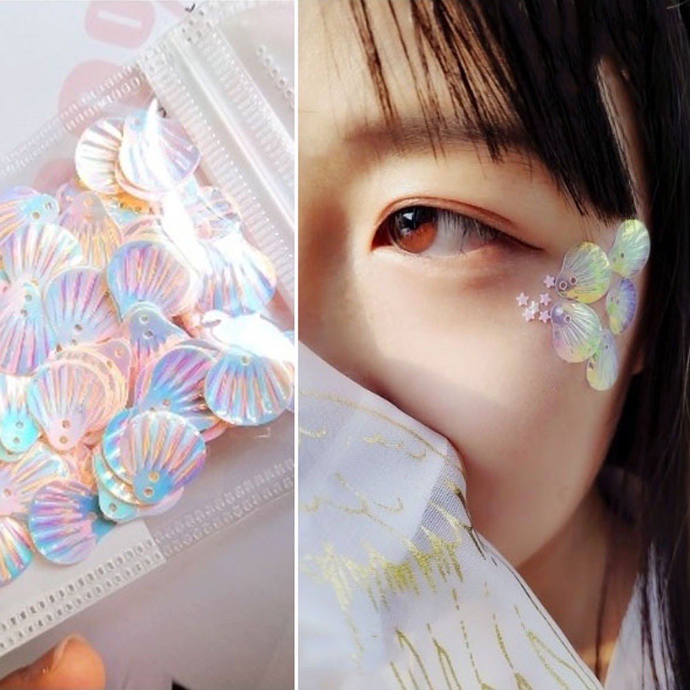 Mermaid Eye Corner Sticker Eye Ornament Fish Scale Shark, Women's ...