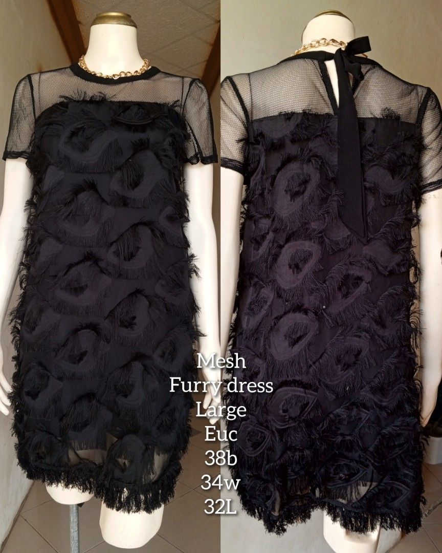 MEsh furry dress, Women's Fashion, Dresses & Sets, Dresses on Carousell