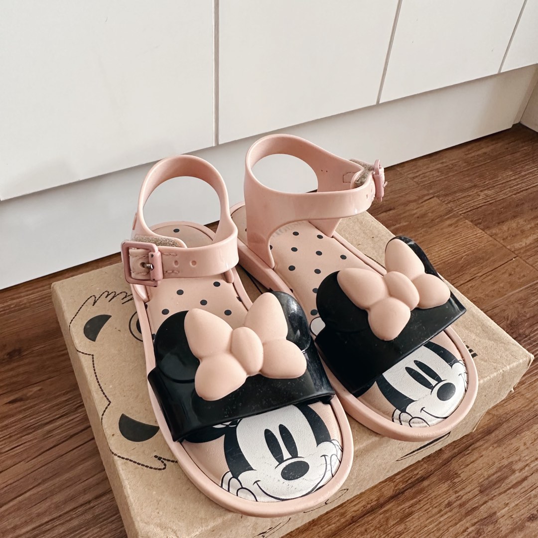Mini Melissa Minnie Mouse Sandals, Babies & Kids, Babies & Kids Fashion ...