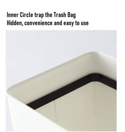 Minimalist Japanese Style Dustbin Trash Can Wooden Lid QUEEN432 ...