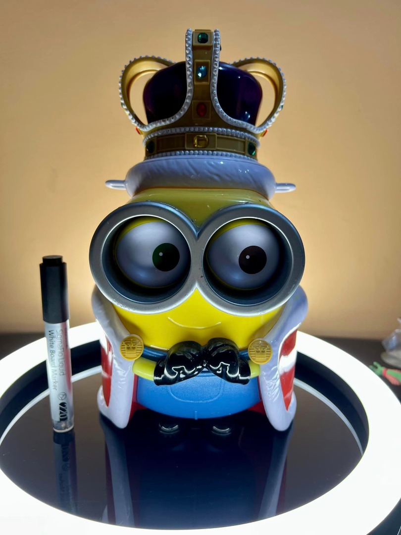 Minions King pop corn container, Hobbies & Toys, Toys & Games on Carousell
