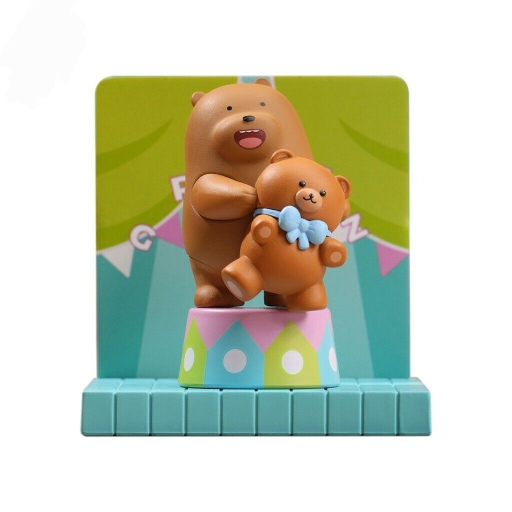 Miniso We Bare Bears Blind Box Mini Fun Collection Grizz Eating Lunch ...