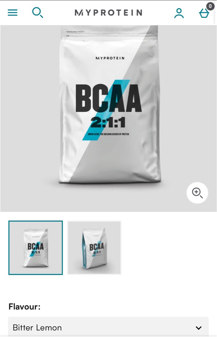 Myprotein Essential BCAA 2:1:1 Powder (1kg Bitter Lemon), Health ...