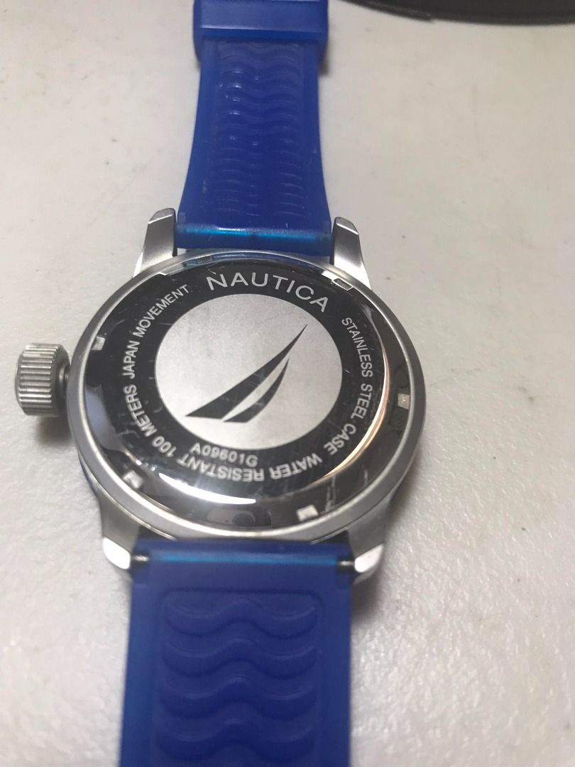 NAUTICA Cobalt Blue Dial Blue Silicone Rubber Unisex Watch A09601G, Men ...