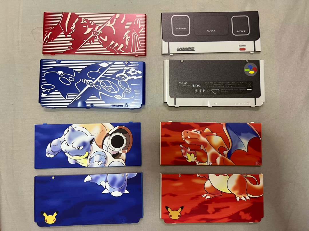 New 3DS Plate (not for the XL) pokemon theme, retro hendheld theme ...