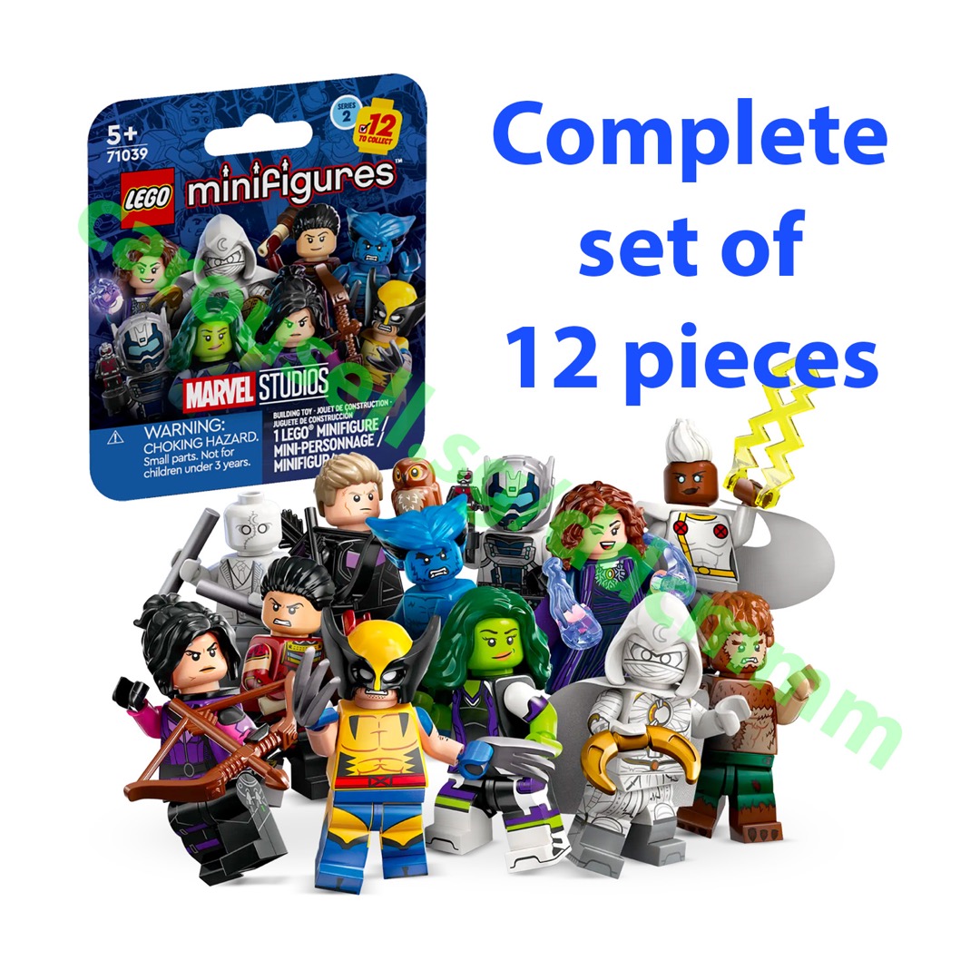 New - LEGO 71039: LEGO Minifigures Marvel Series 2 - Complete Set of 12 ...