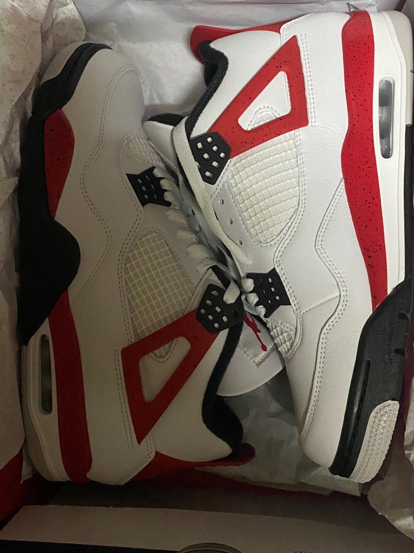 Nike Jordan 4 red cement sz10, Men's Fashion, Footwear, Sneakers on ...