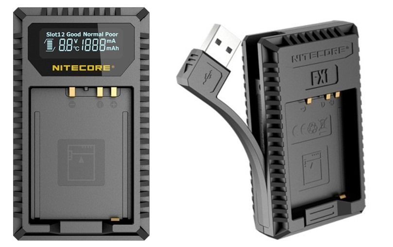 NITECORE FX1 USB battery charger for Fujifilm NP-W126/W126S ...