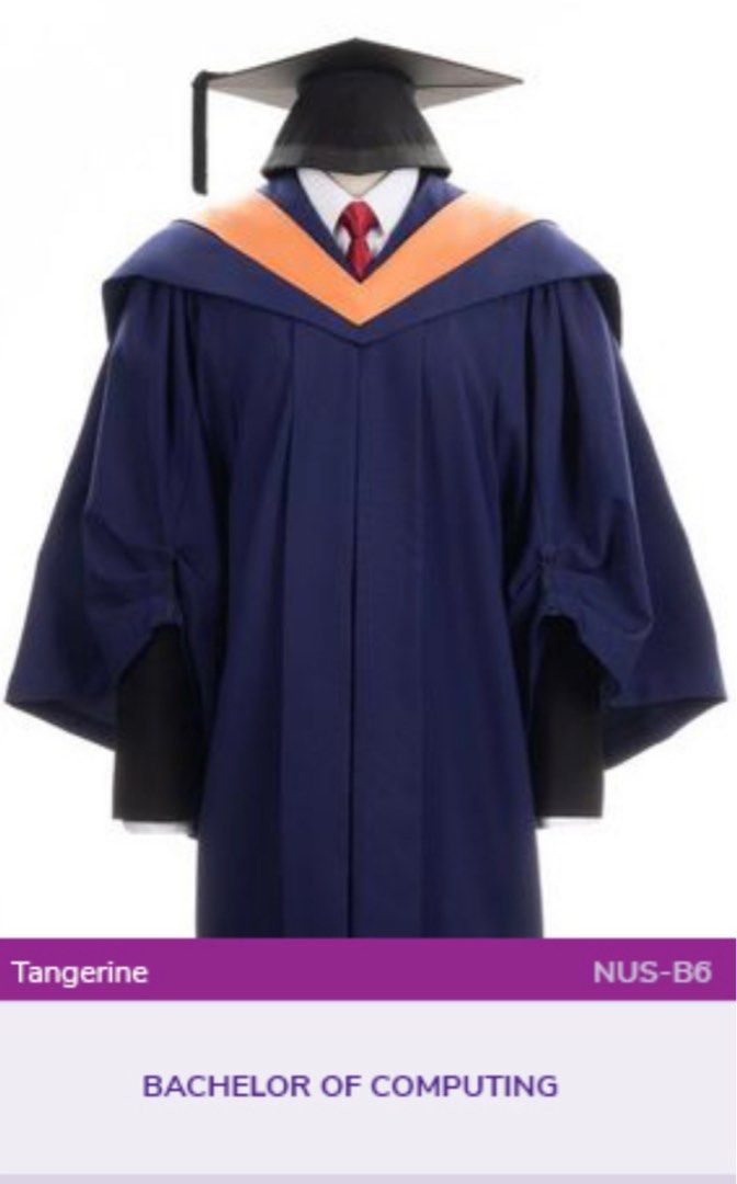 NUS Convocation Gowns, Hoods & Mortarboards $18 per set, Men's Fashion ...