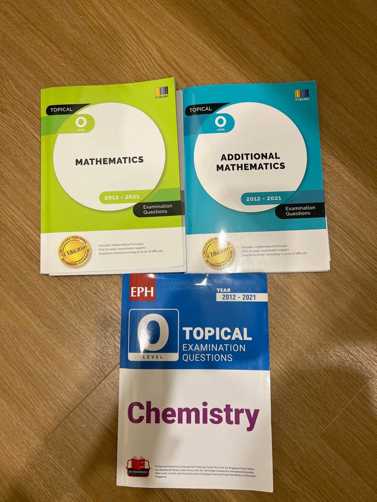 O level Topical 2012-2021 ( Math, A Maths and Chemistry ), Hobbies ...