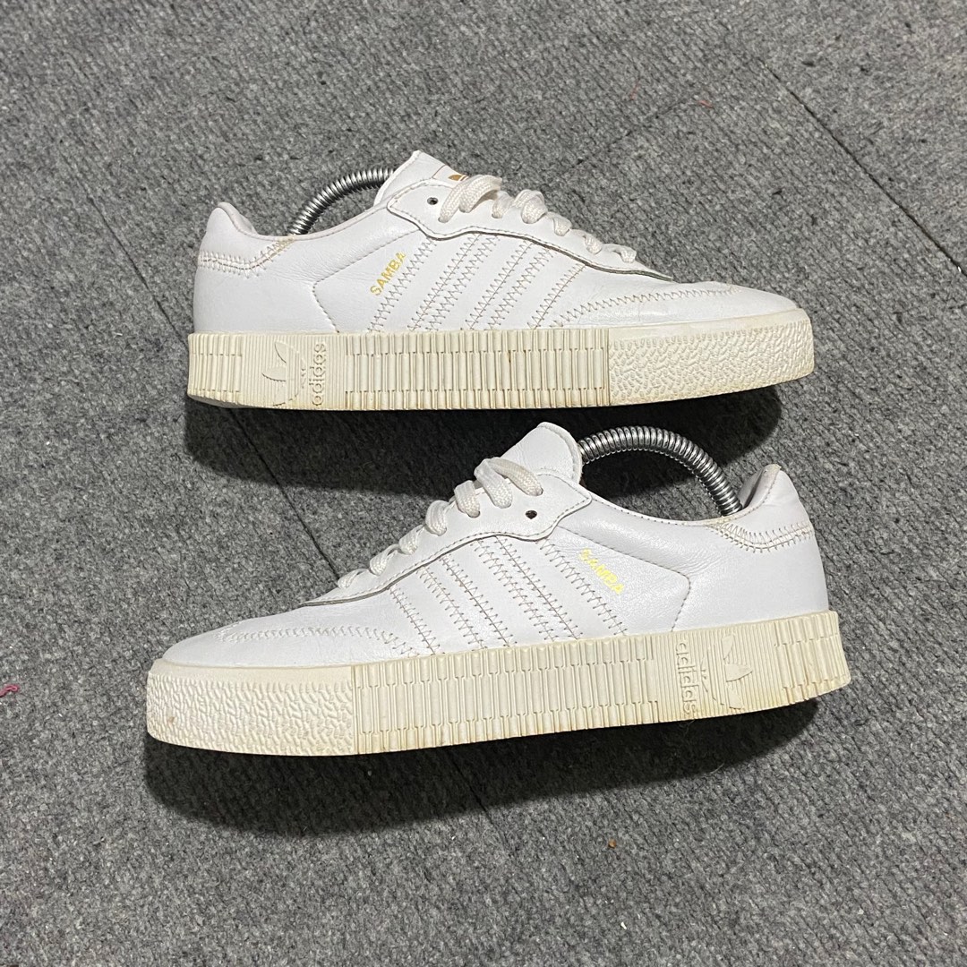 Original Adidas Samba ‘All white’, Women's Fashion, Footwear, Sneakers ...