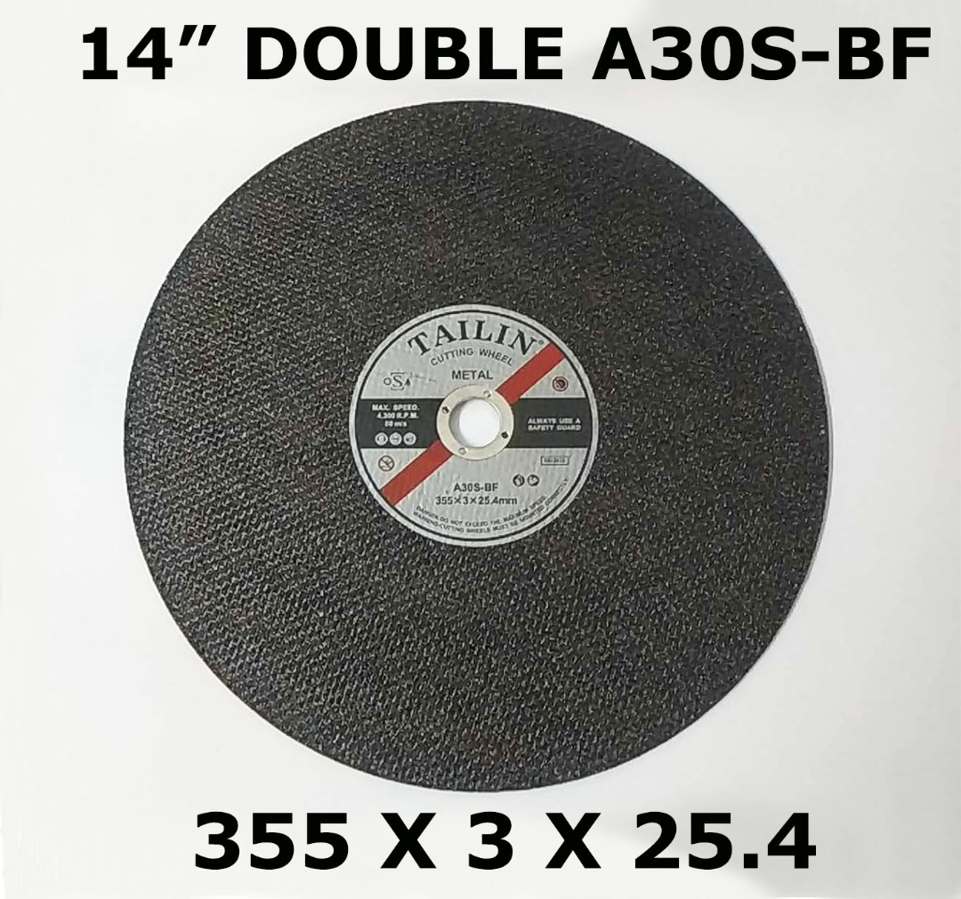 ORIGINAL TAILIN CUTTING DISC 14" ( 355 X 3 X 25.4MM ) DOUBLE PLY A30S ...