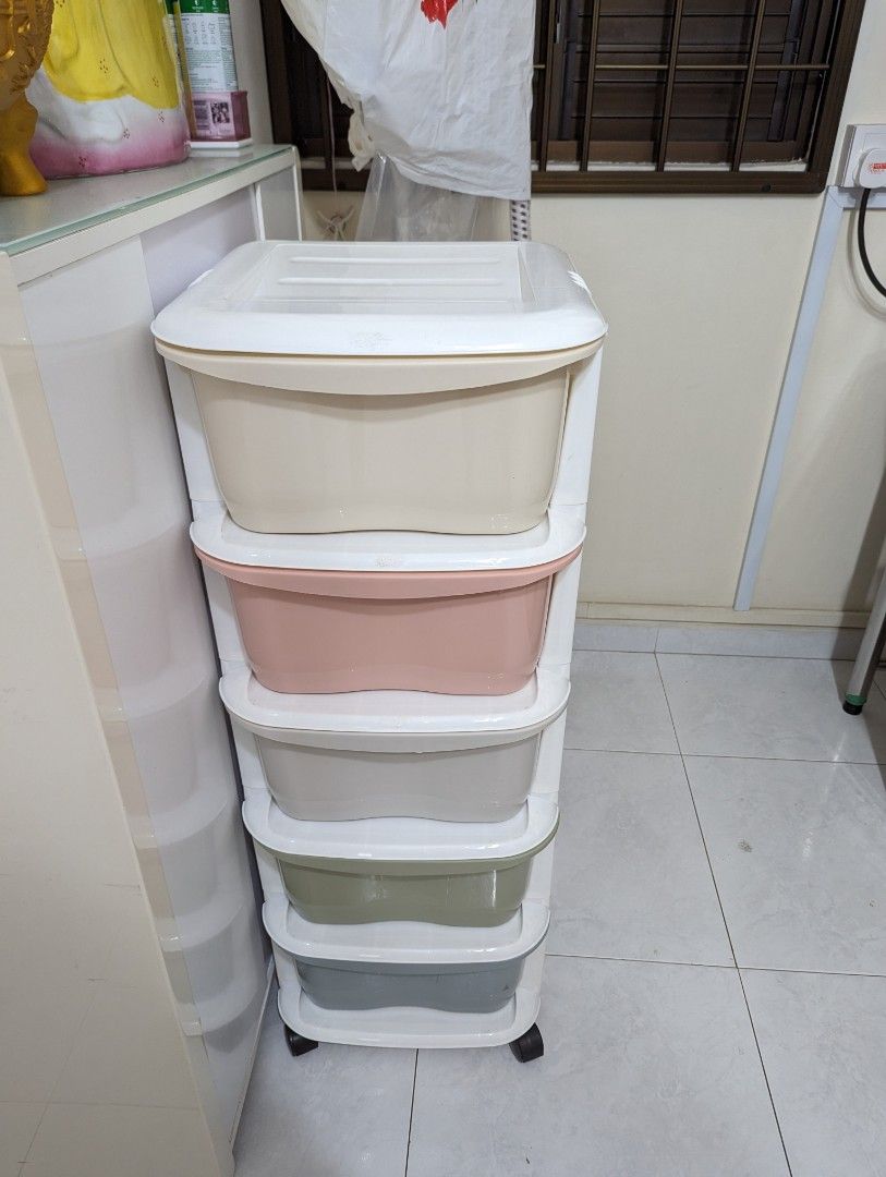 Pastel color plastic drawer, Furniture & Home Living, Furniture ...