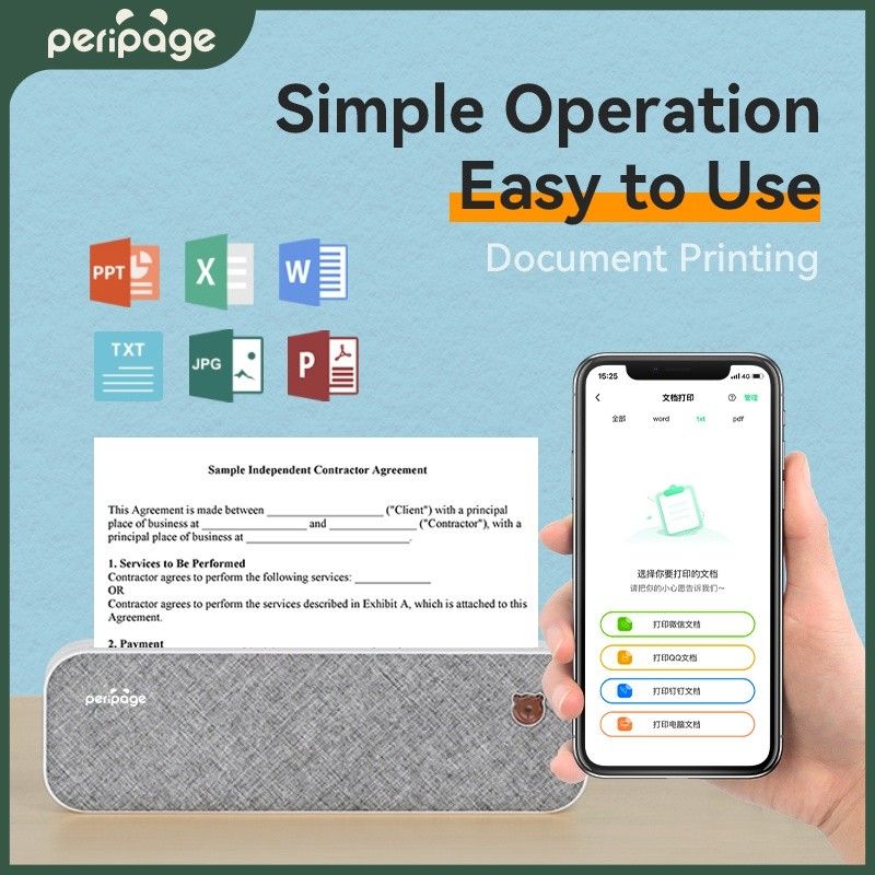 PERIPAGE A4 NEW EDITION MINI PRINTER Resi A6 A9 pro max A9smax HVS A3 ...
