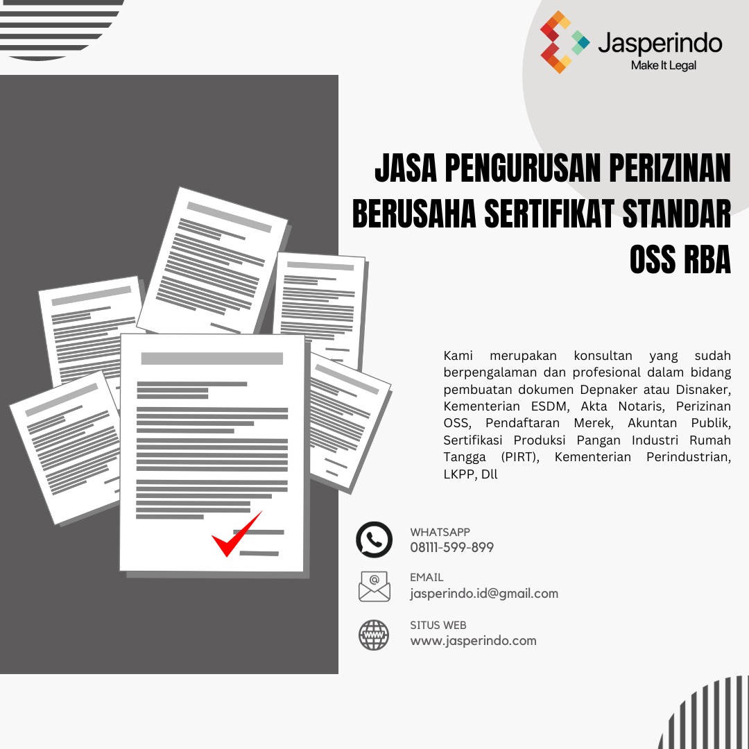 PERIZINAN BERUSAHA SERTIFIKAT STANDAR OSS RBA, Jasa, Lainnya di Carousell