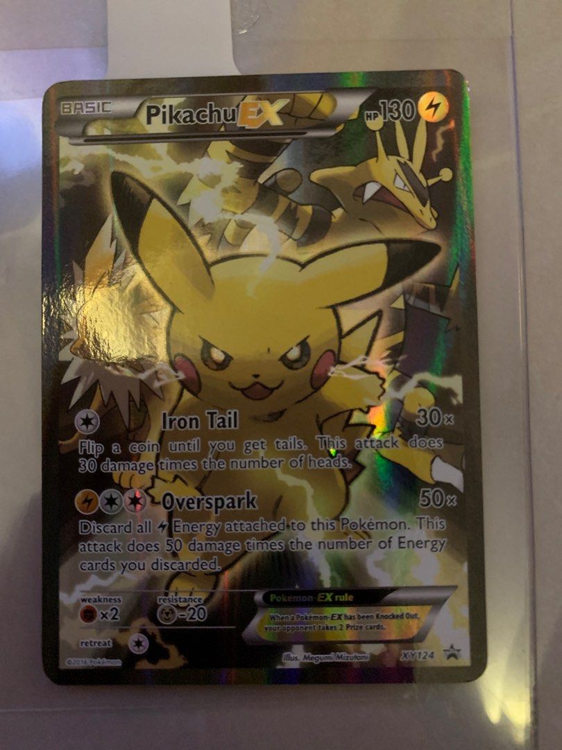 Pikachu EX promo (XY124), Hobbies & Toys, Toys & Games on Carousell