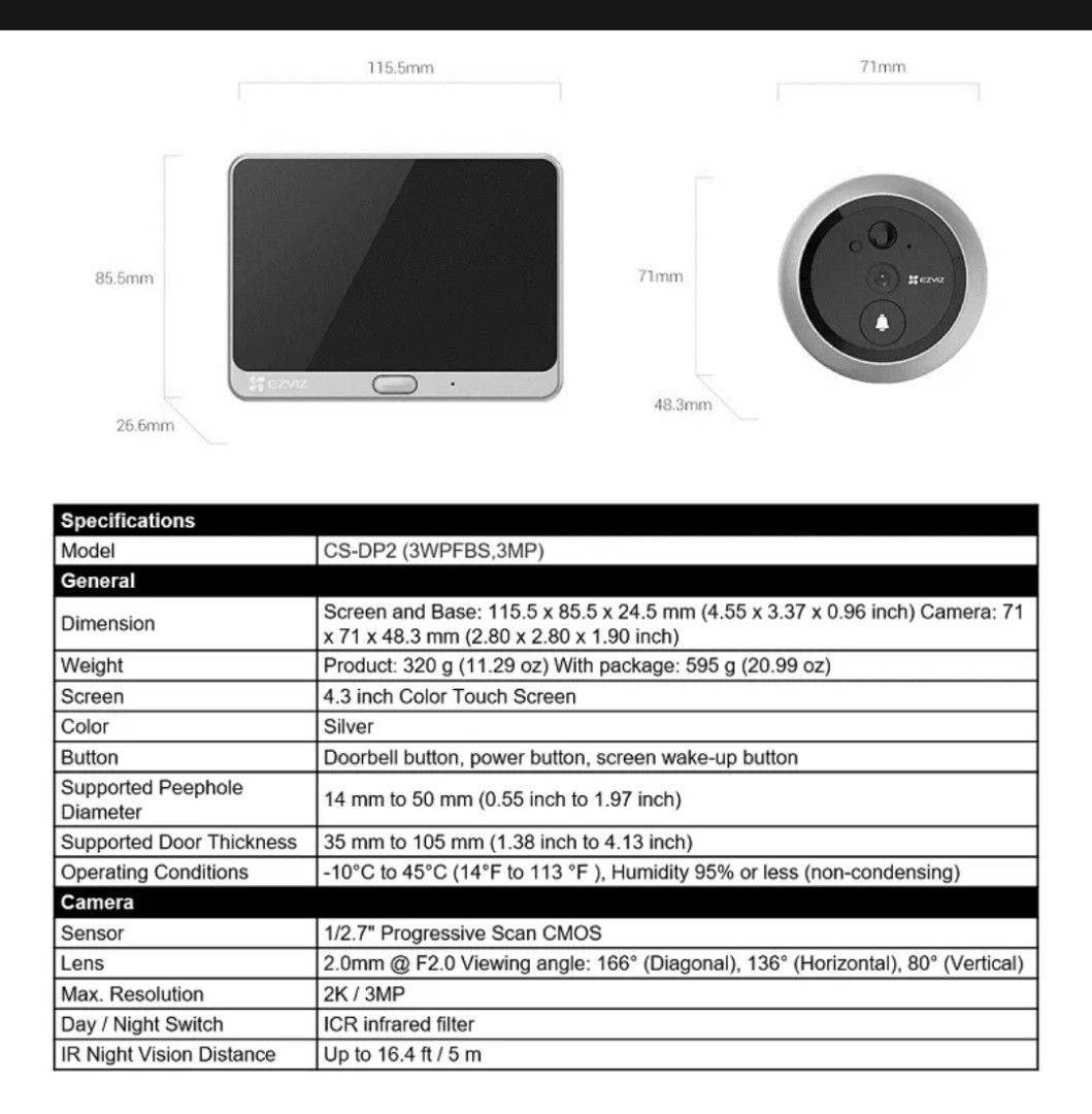 Peephole/Hidden Camera with Motion Sensor Detection., Furniture & Home ...