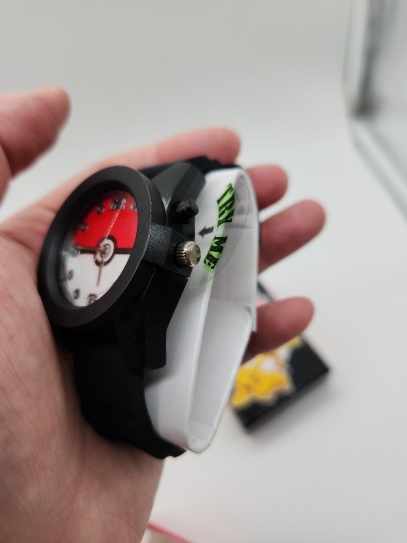 Pokemon Pokeball Light-Up Number Dial Wrist Kids Watch, Women's Fashion ...