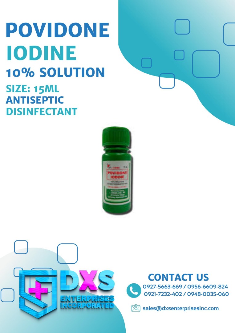 POVIDONE IODINE 15 ML, Health & Nutrition, Braces, Support & Protection ...