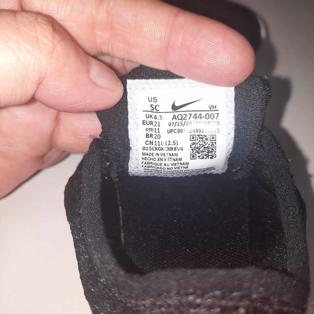 Preloved Used Second Hand Nike Airmax 2 Black Red Orbit Toddler, Babies ...