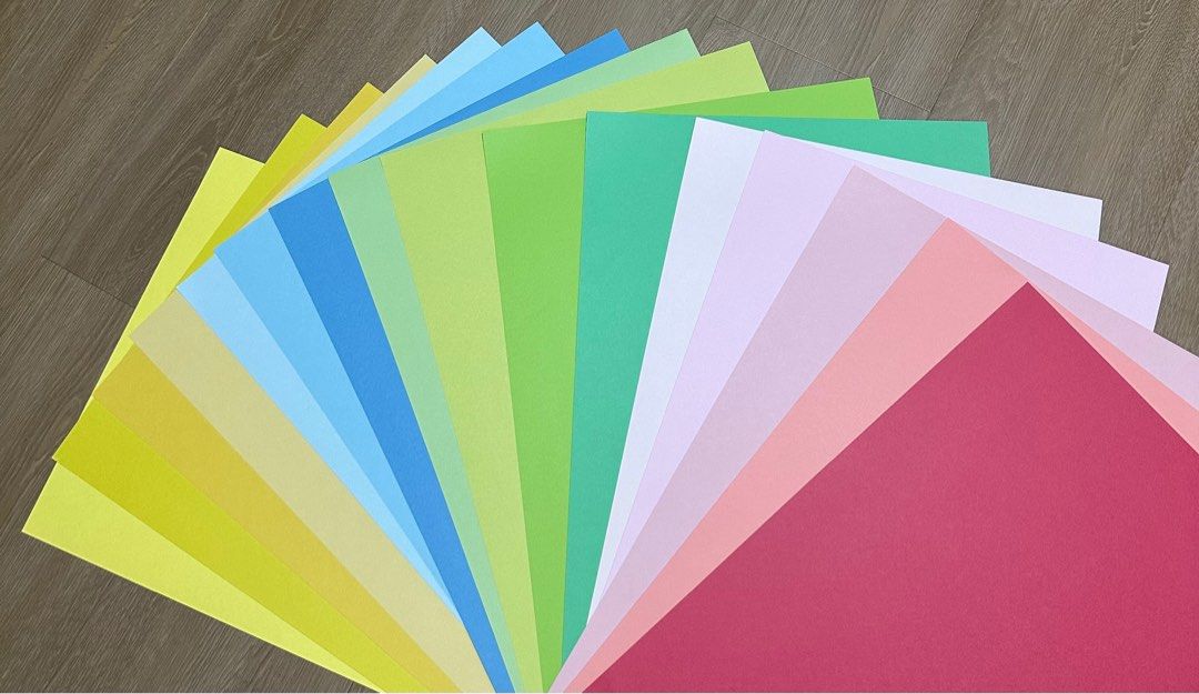 Premium A4/A3 colors papers 153gsm (20pcs), Hobbies & Toys, Stationery ...