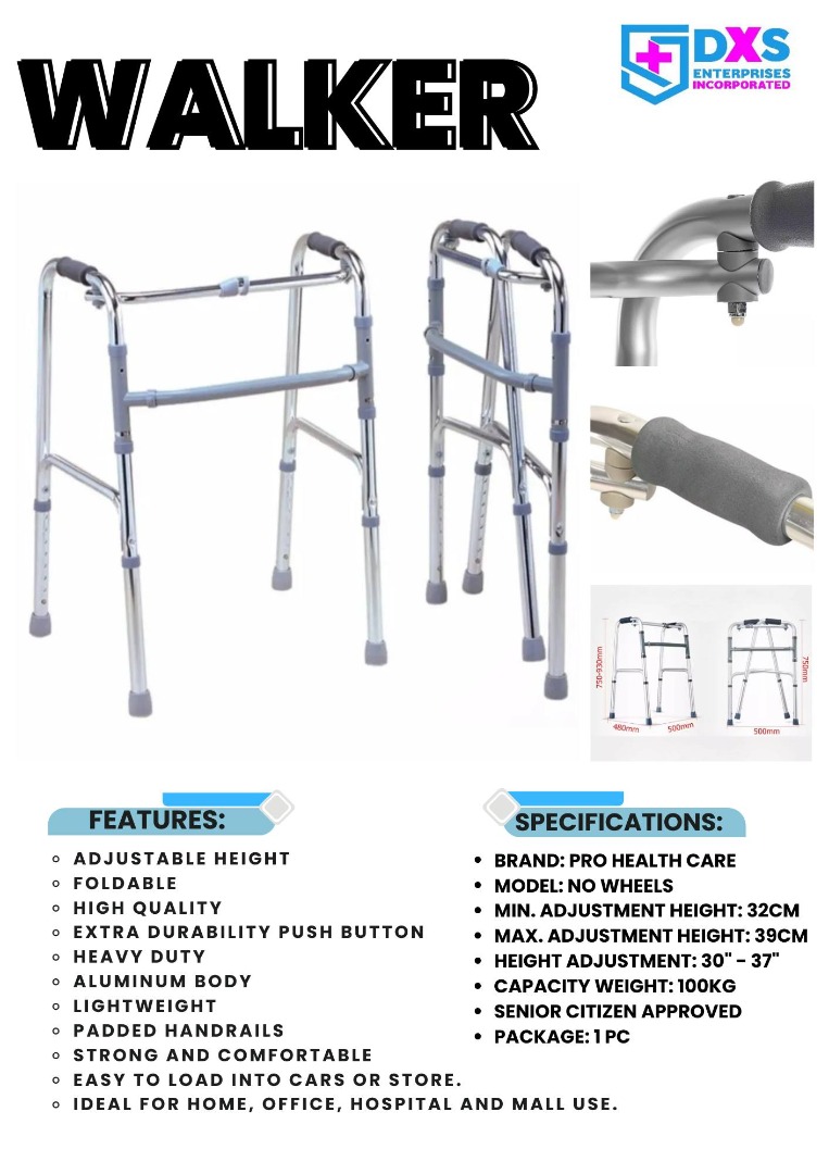 PROHEALTHWALKERS WITHOUT WHEELS, Health & Nutrition, Medical Supplies ...