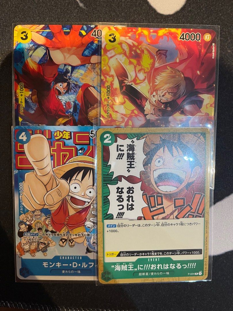 Promo Cards One Piece Card TCG Pirate king green luffy Shonen jump blue ...