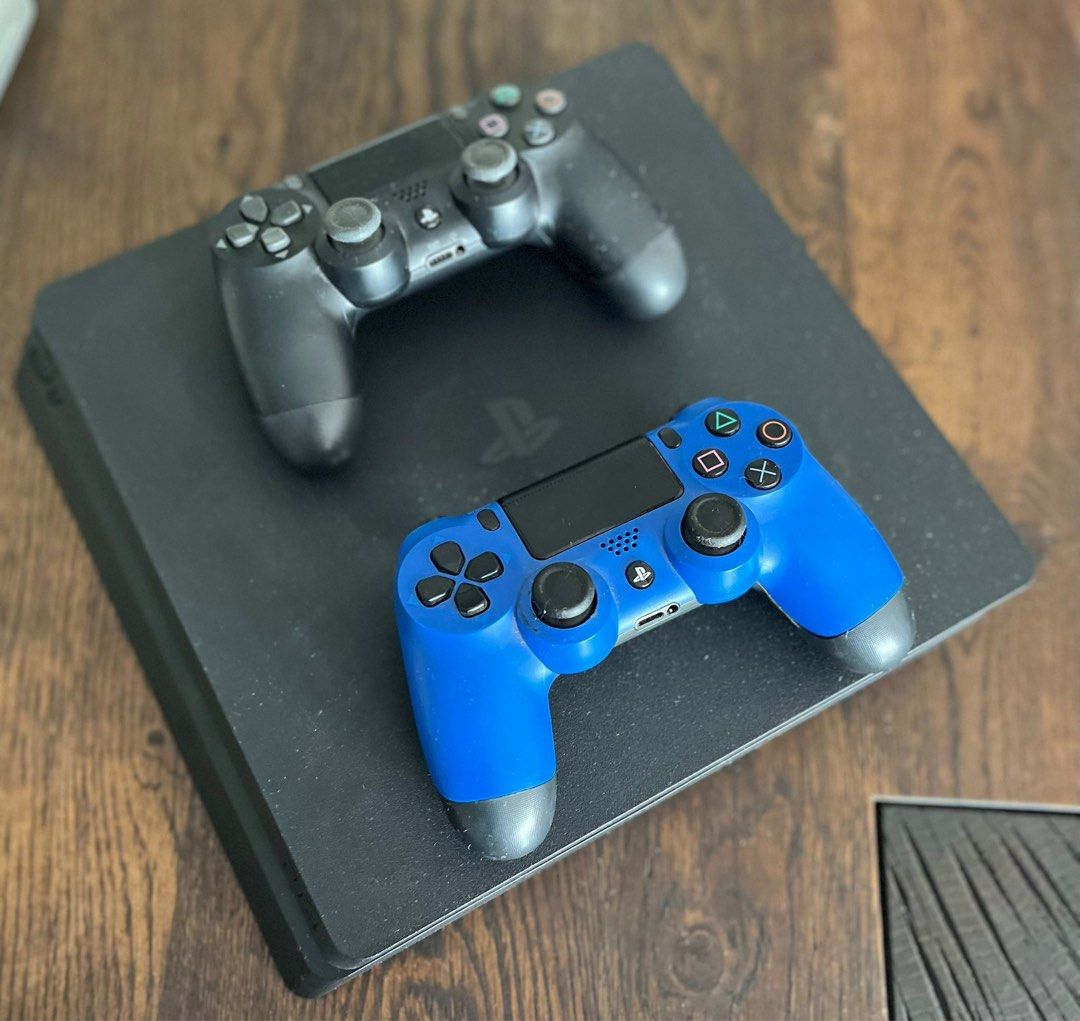 PS4 slim with 2 controllers, Video Gaming, Video Game Consoles ...