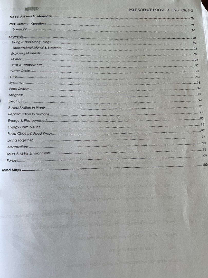 Psle science booster 2020 printed notes, Hobbies & Toys, Books ...