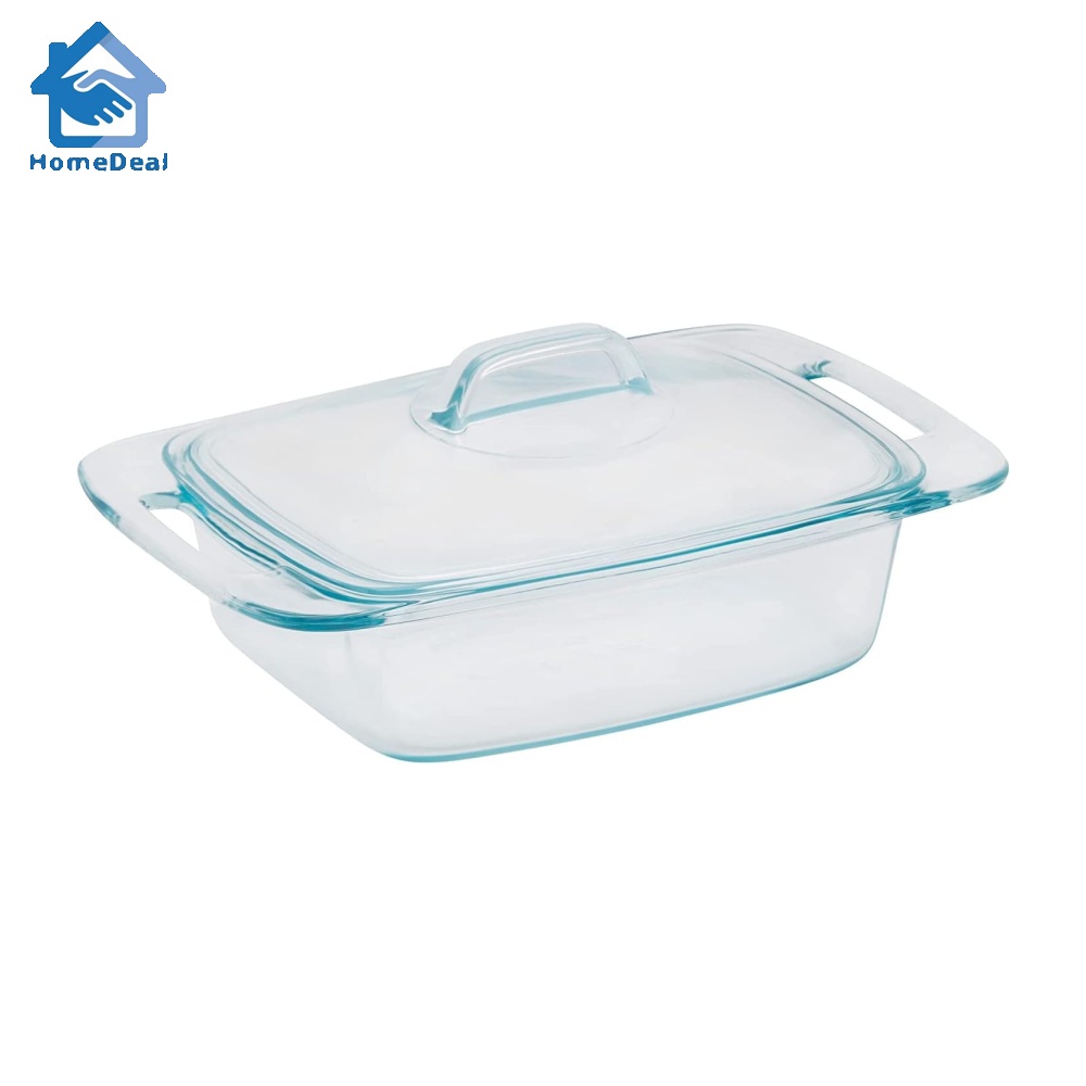 Pyrex 1085801 Easy Grab 2-Quart Casserole Glass Bakeware Dish with ...