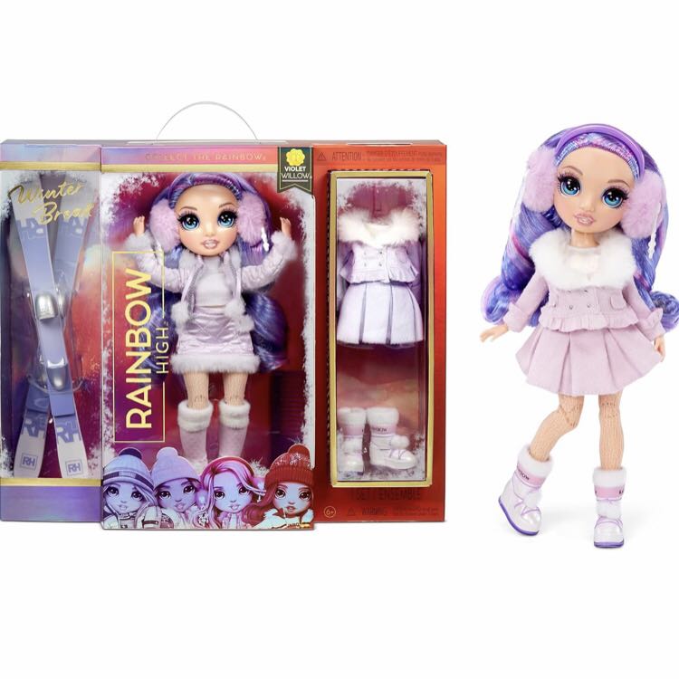 Rainbow High Doll Winter Break Violet Willow / purple doll, Hobbies ...