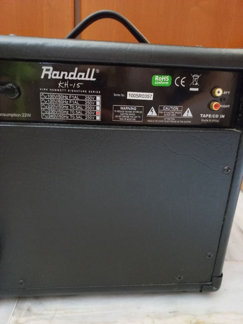 Randall Kirk Hammett Signature KH-15 Guitar Combo Amplifier, Hobbies & Toys, Music & Media ...
