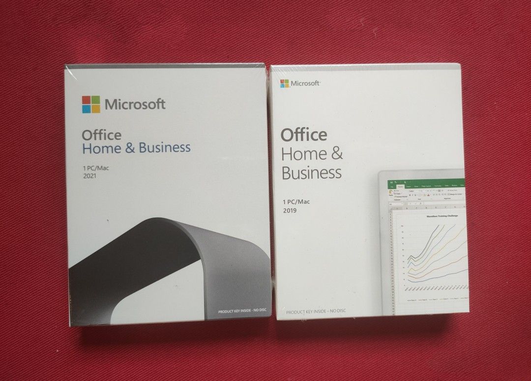 Retail Box Genuine Microsoft Office Home and Business PC/Mac 2021 or 2019 with Microsoft COA ...
