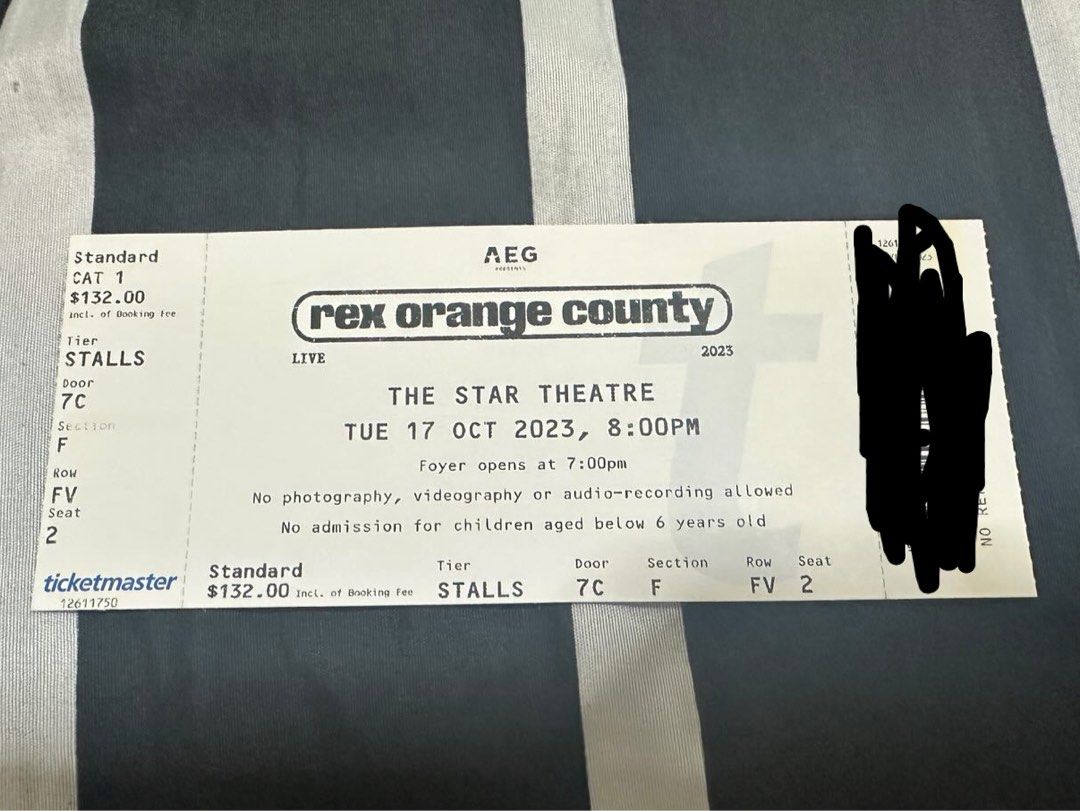 Rex orange country concert, Tickets & Vouchers, Event Tickets on Carousell