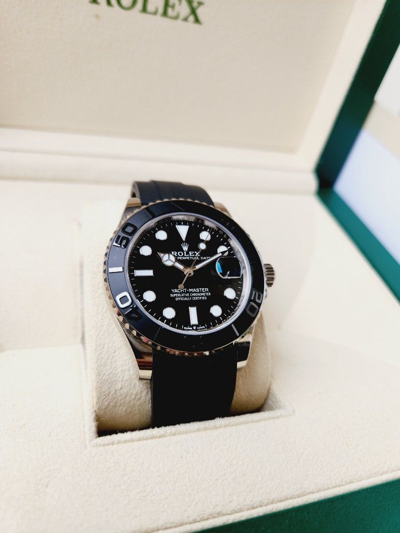 Rolex Yachtmaster 42mm 18k White Gold Oysterflex 226659 Oct 2021 Full ...