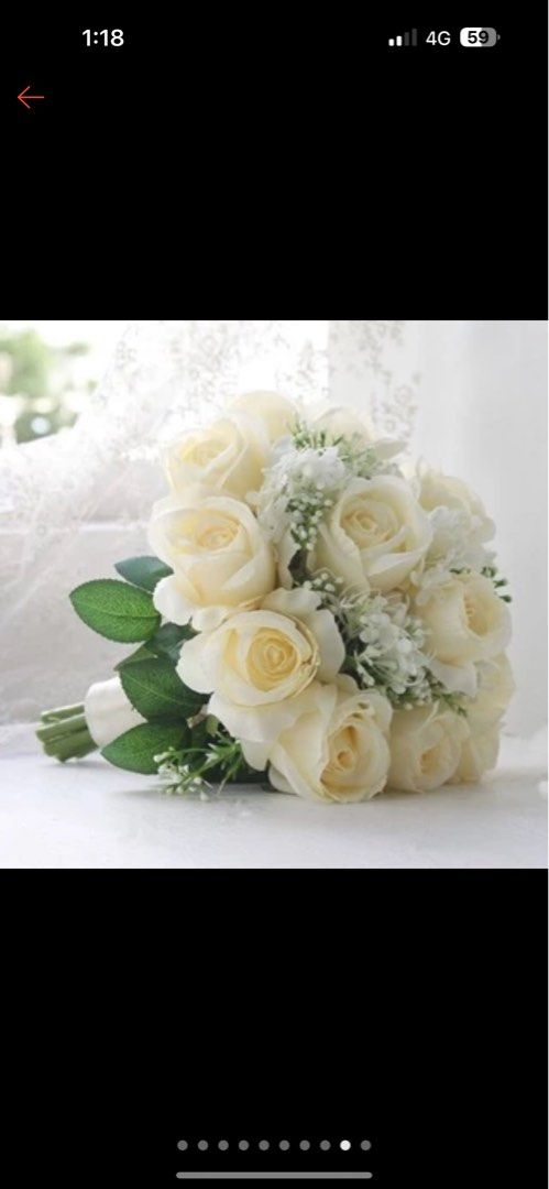 ROM Bridal Wedding Korean Hand Flower Bouquet, Everything Else on Carousell
