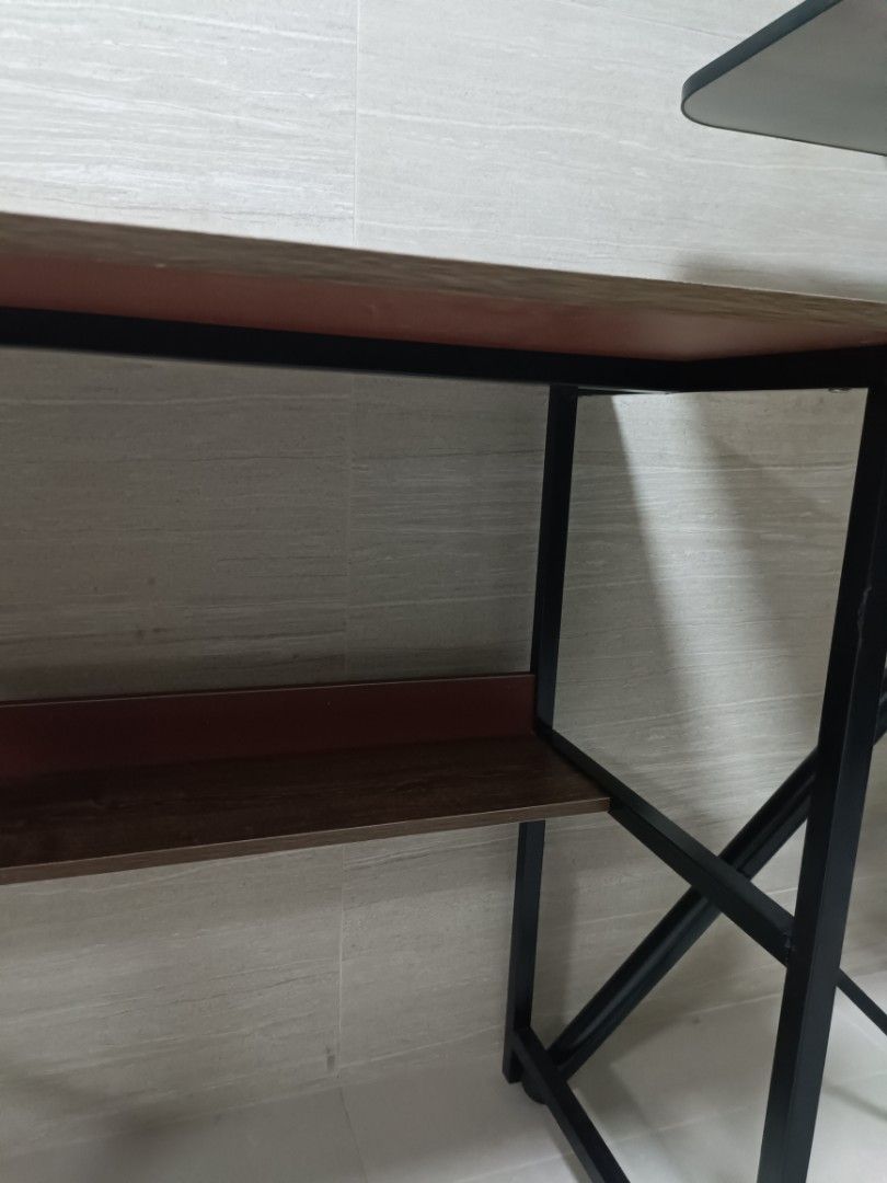 Rounded round edge table study kitchen counter top dining vanity ...