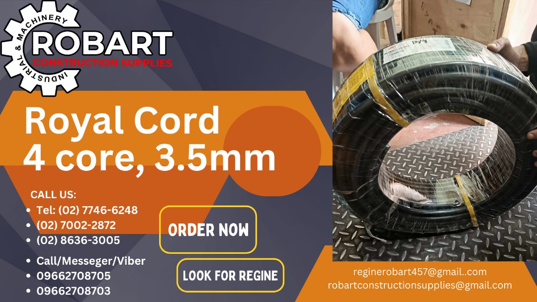Royal Cord 4 core, 3.5mm, Commercial & Industrial, Construction Tools ...