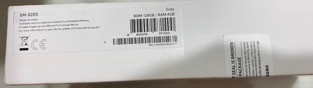 Samsung galaxy tab a8 (sm-x205) (128gb) 4gb ram color grey, Computers ...