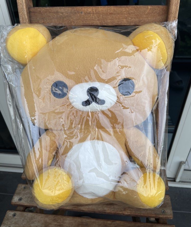 San-X Sitting Rilakkuma Stuffed toy big plushie, Hobbies & Toys, Toys ...