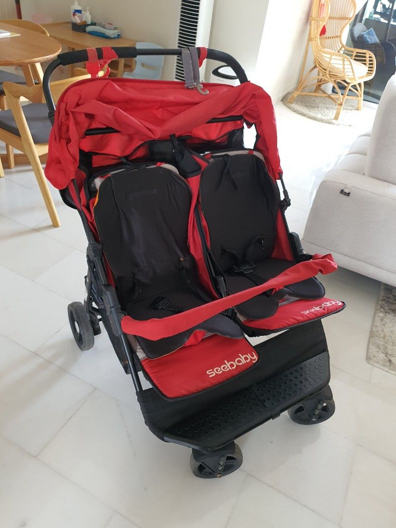 Seebaby Double Stroller, Babies & Kids, Going Out, Strollers on Carousell