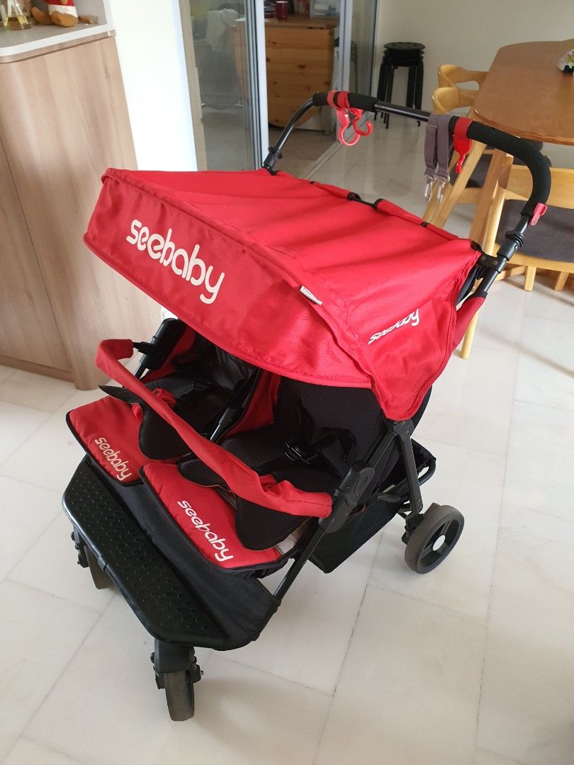 Seebaby Double Stroller, Babies & Kids, Going Out, Strollers on Carousell
