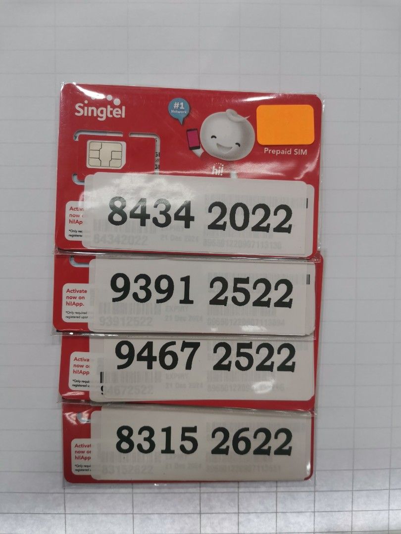 Singtel Prepaid Card, Mobile Phones & Gadgets, Mobile & Gadget ...