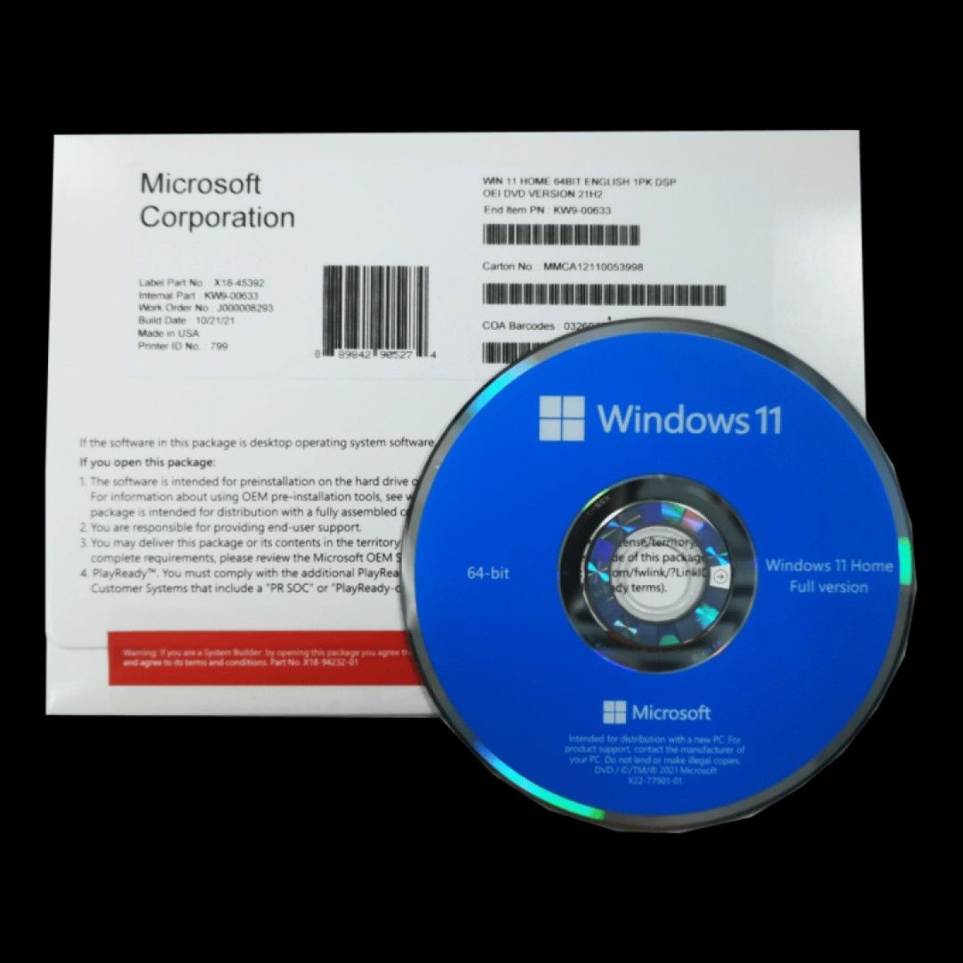 Software Windows 11 Home 64-bit Operating System OEM DVD Microsoft ...