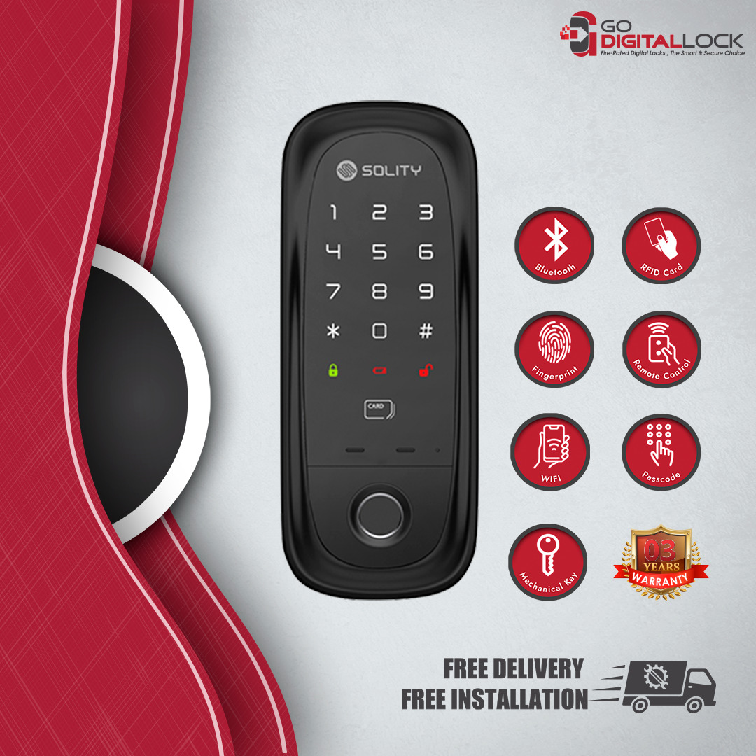Solity GD-65B Dual Fingerprint Digital Gate Lock, Furniture & Home ...