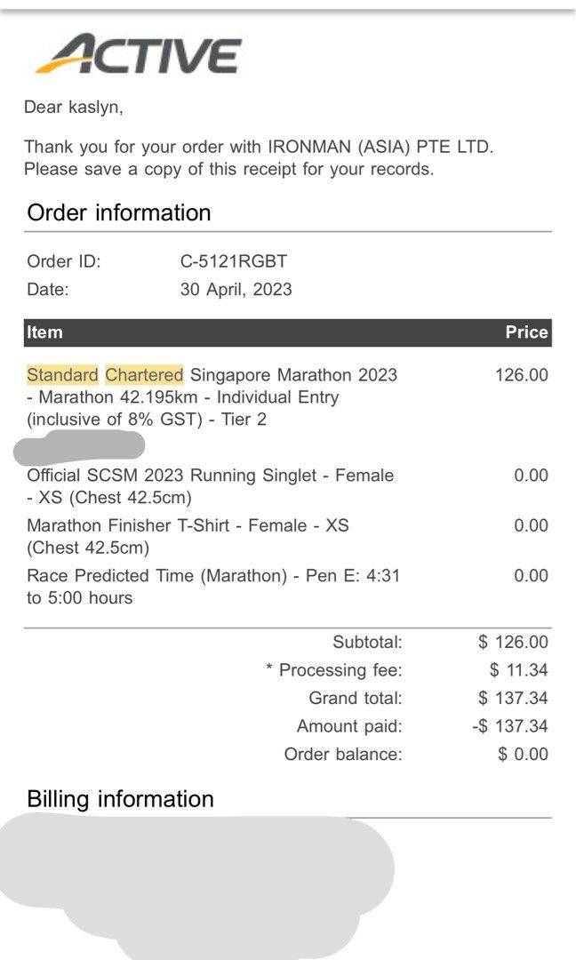 Standard Chartered Full Marathon Ticket, Tickets & Vouchers, Event ...