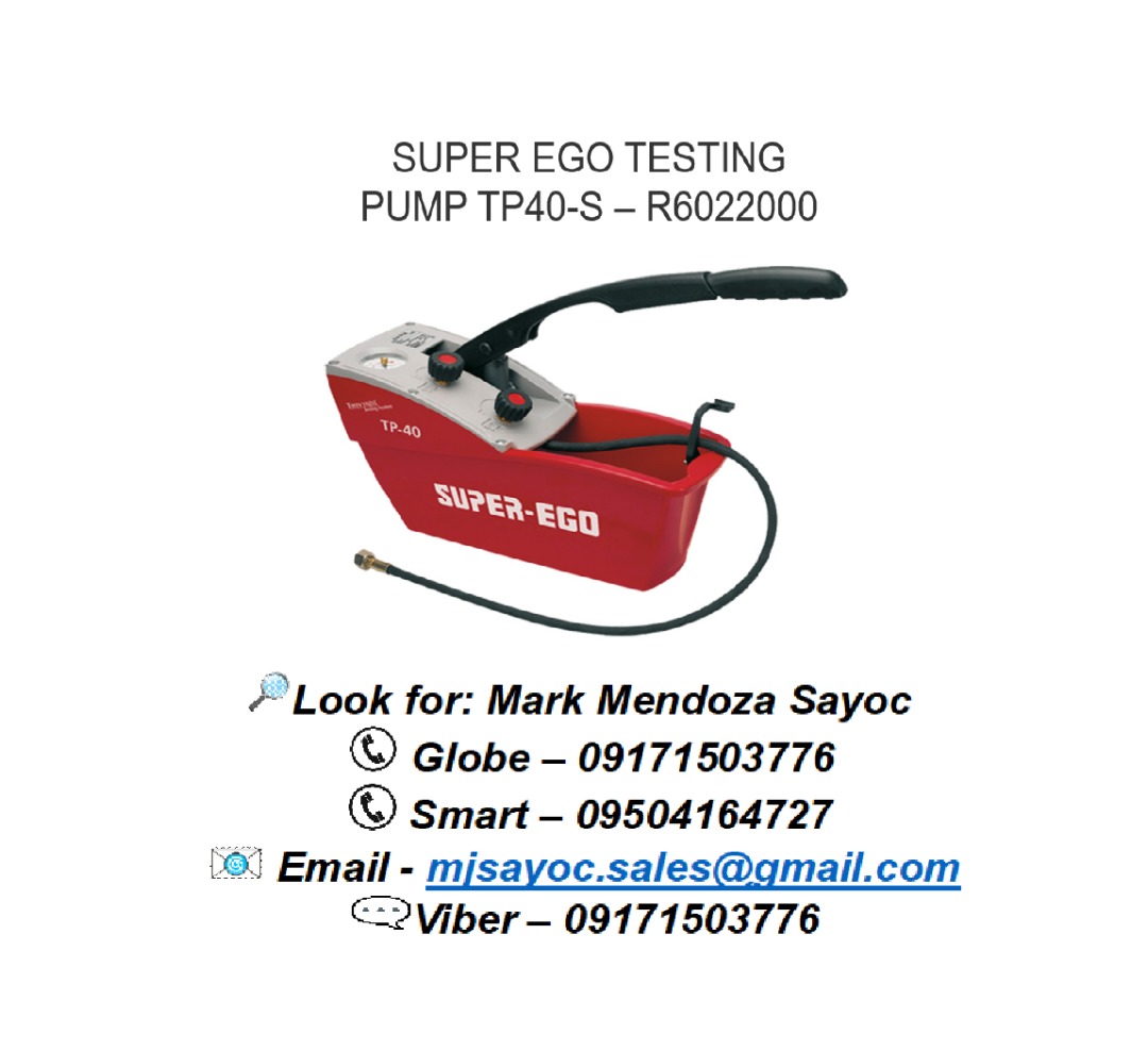 SUPER EGO TESTING PUMP TP40-S – R6022000, Commercial & Industrial ...