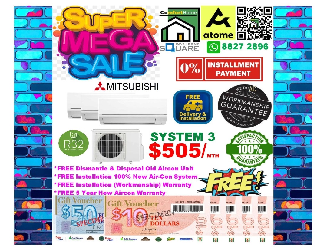 SUPER MEGA SALE - BIG BRAND AIRCON DEALS + FREE GIANT VOUCHERS + FREE ...
